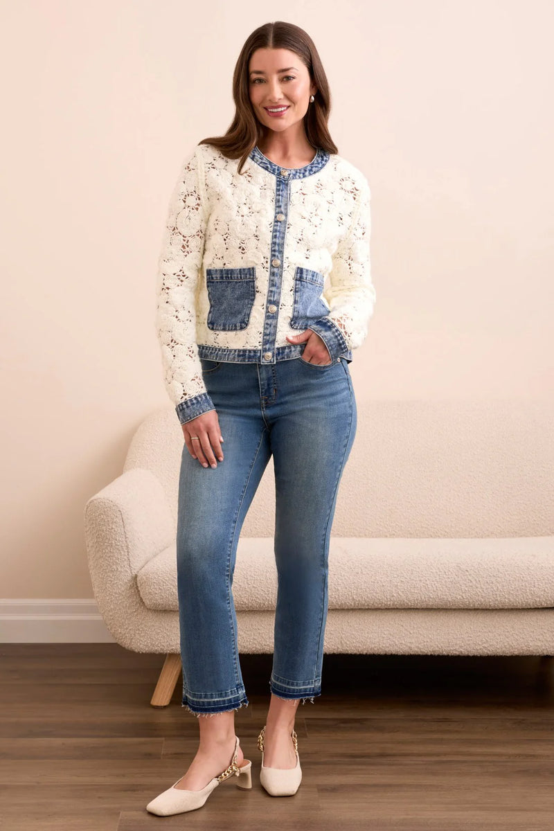 Eggshell Mixed Media Jacket – Osprey Lane